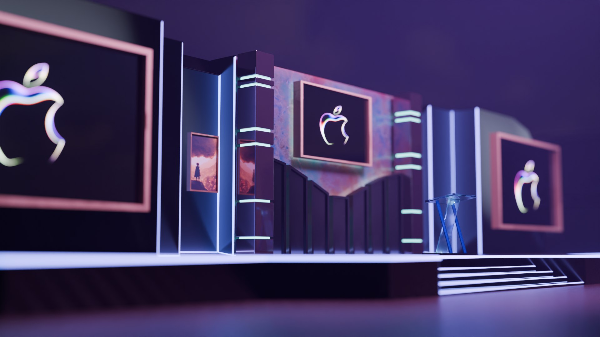 3D Apple Conference Stage - TurboSquid 2258417