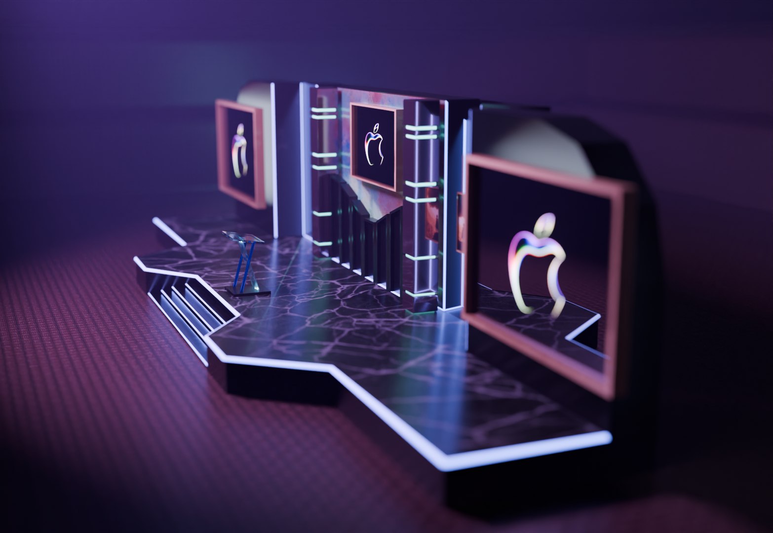 3D Apple Conference Stage - TurboSquid 2258417