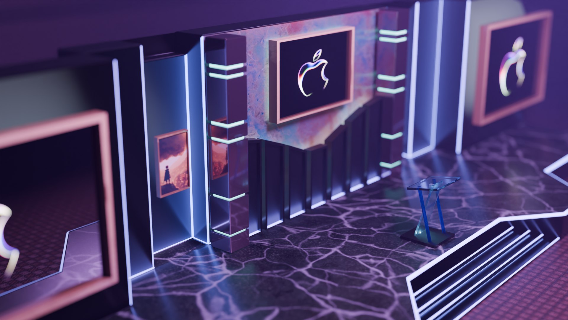 3D Apple Conference Stage - TurboSquid 2258417