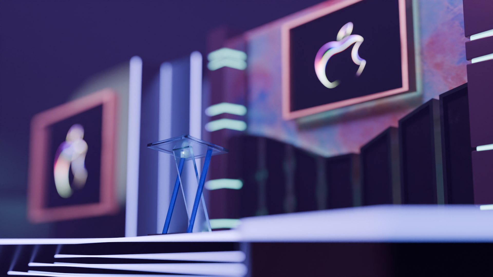 3D Apple Conference Stage - TurboSquid 2258417