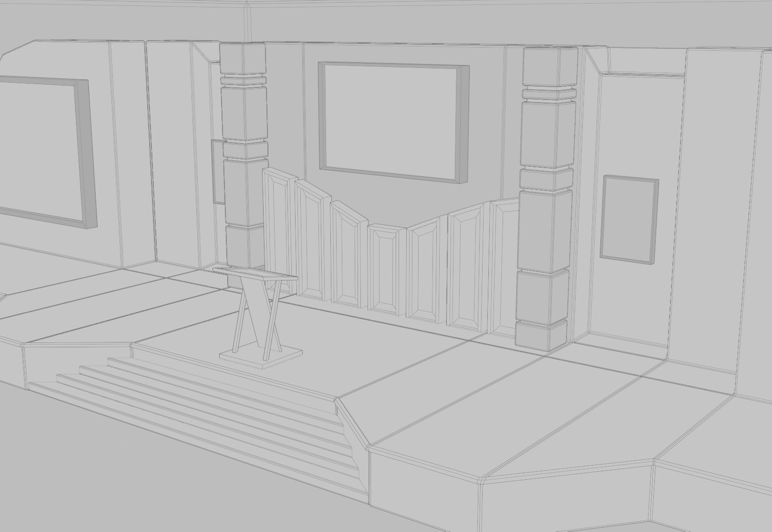 3D Apple Conference Stage - TurboSquid 2258417