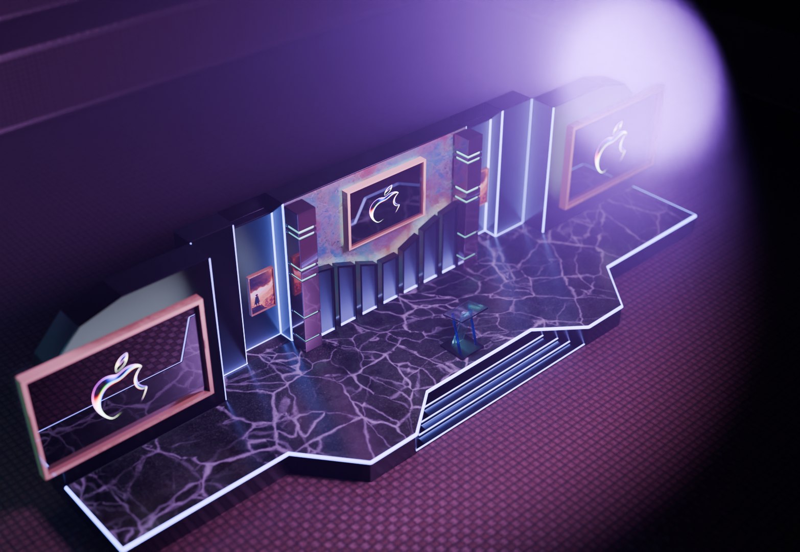 3D Apple Conference Stage - TurboSquid 2258417