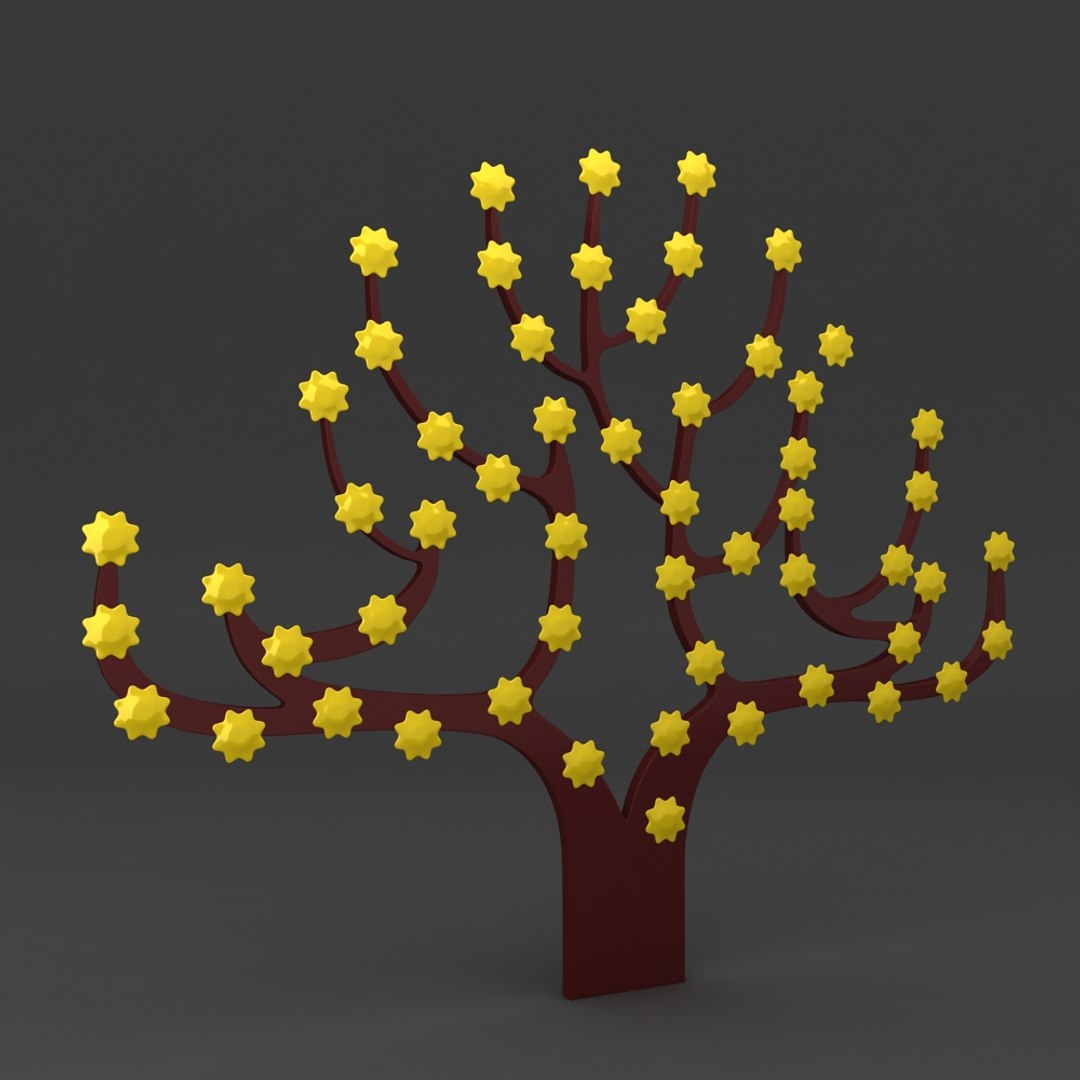 3d cartoon tree model