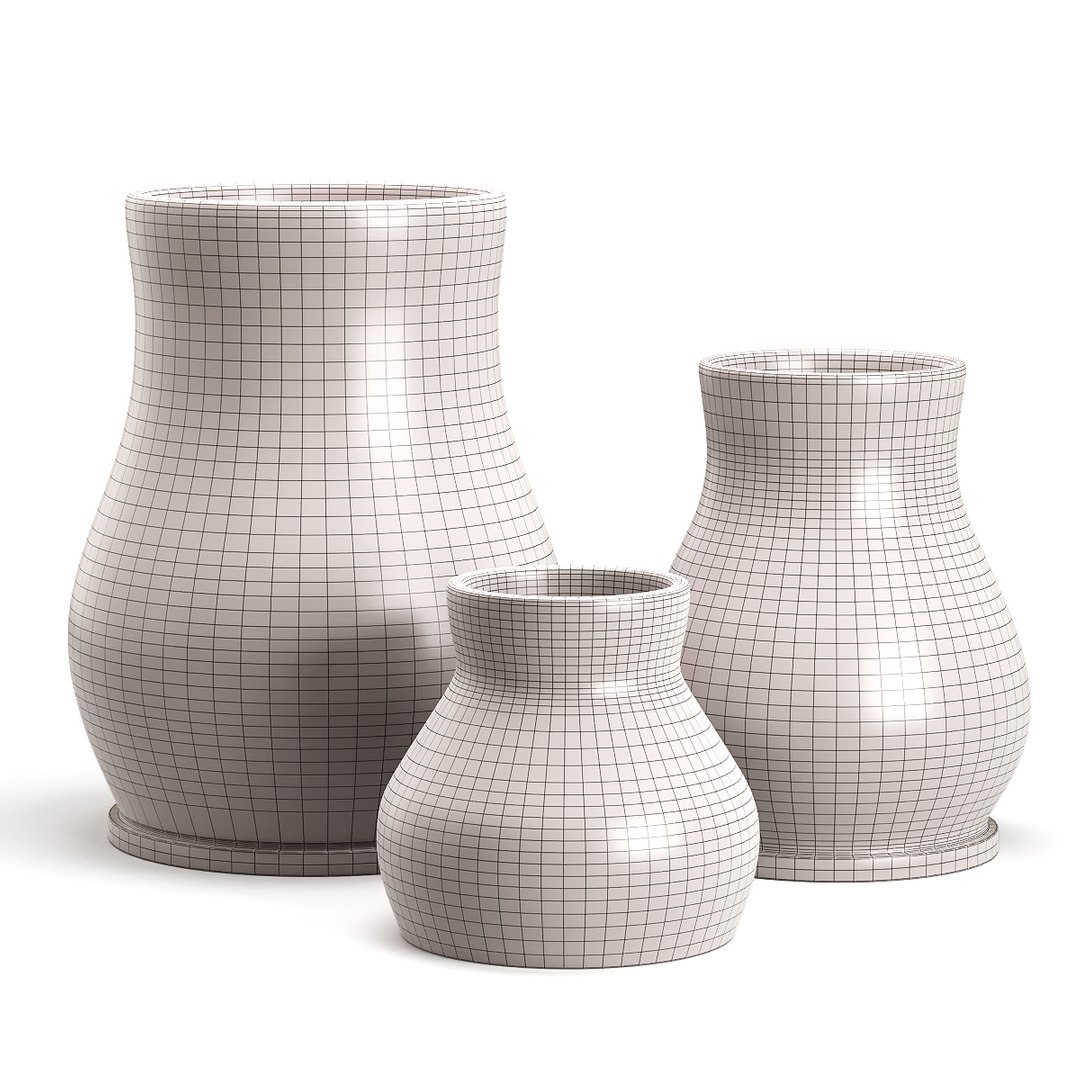 3D Model Ceramic Bloom Vase - Dark - TurboSquid 2289018