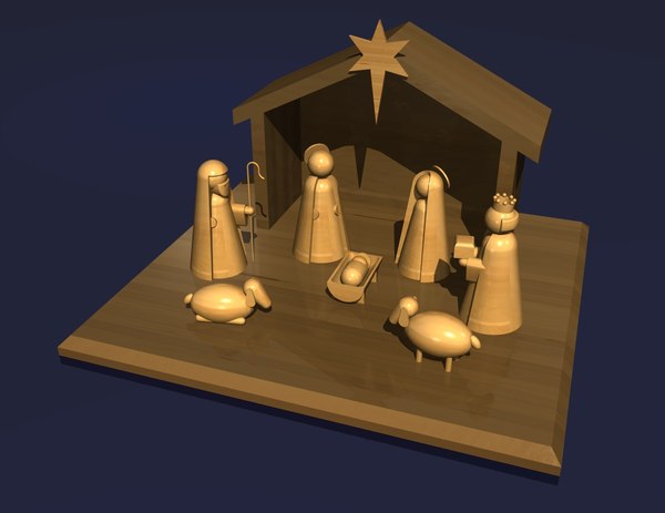 nativity scene 3d model