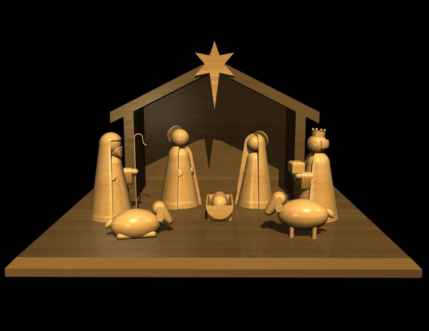 Nativity Scene 3d Model