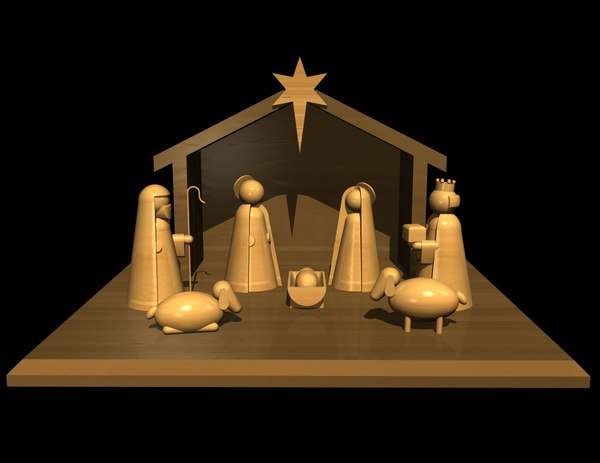 nativity scene 3d model