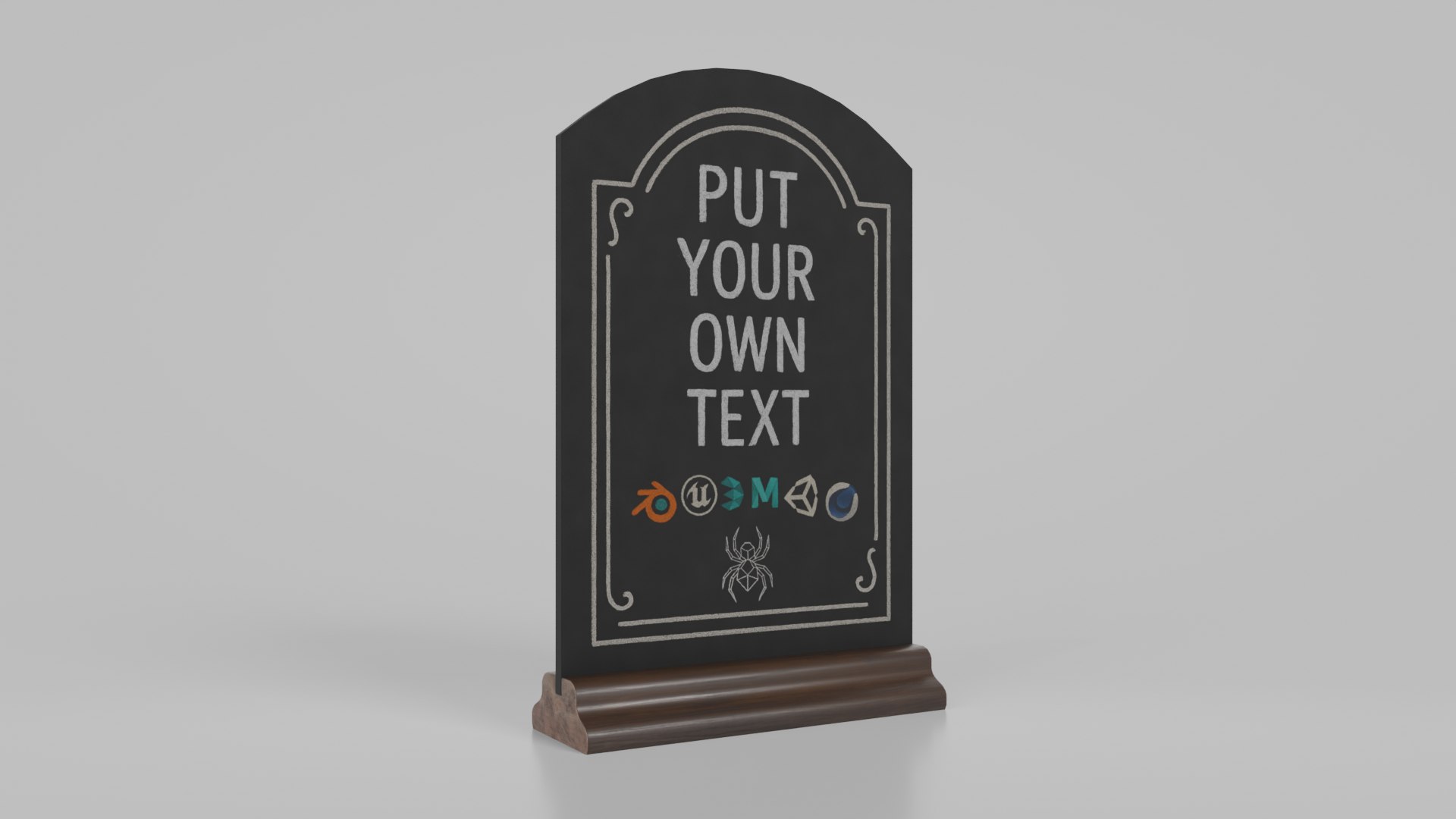 Classic Ogee Stand Chalkboard Trio Model - TurboSquid 2407223