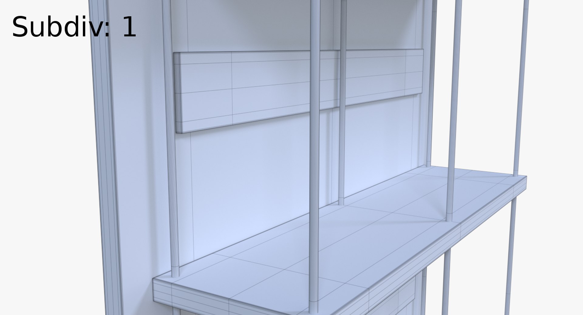 3d Model Shelf Shelves Blender
