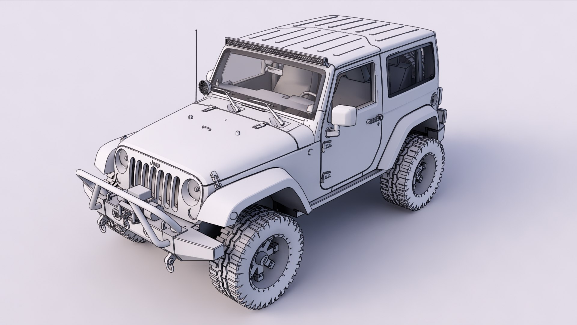 4x4 Jeep Wrangler Rubicon 3D Model - TurboSquid 2200011