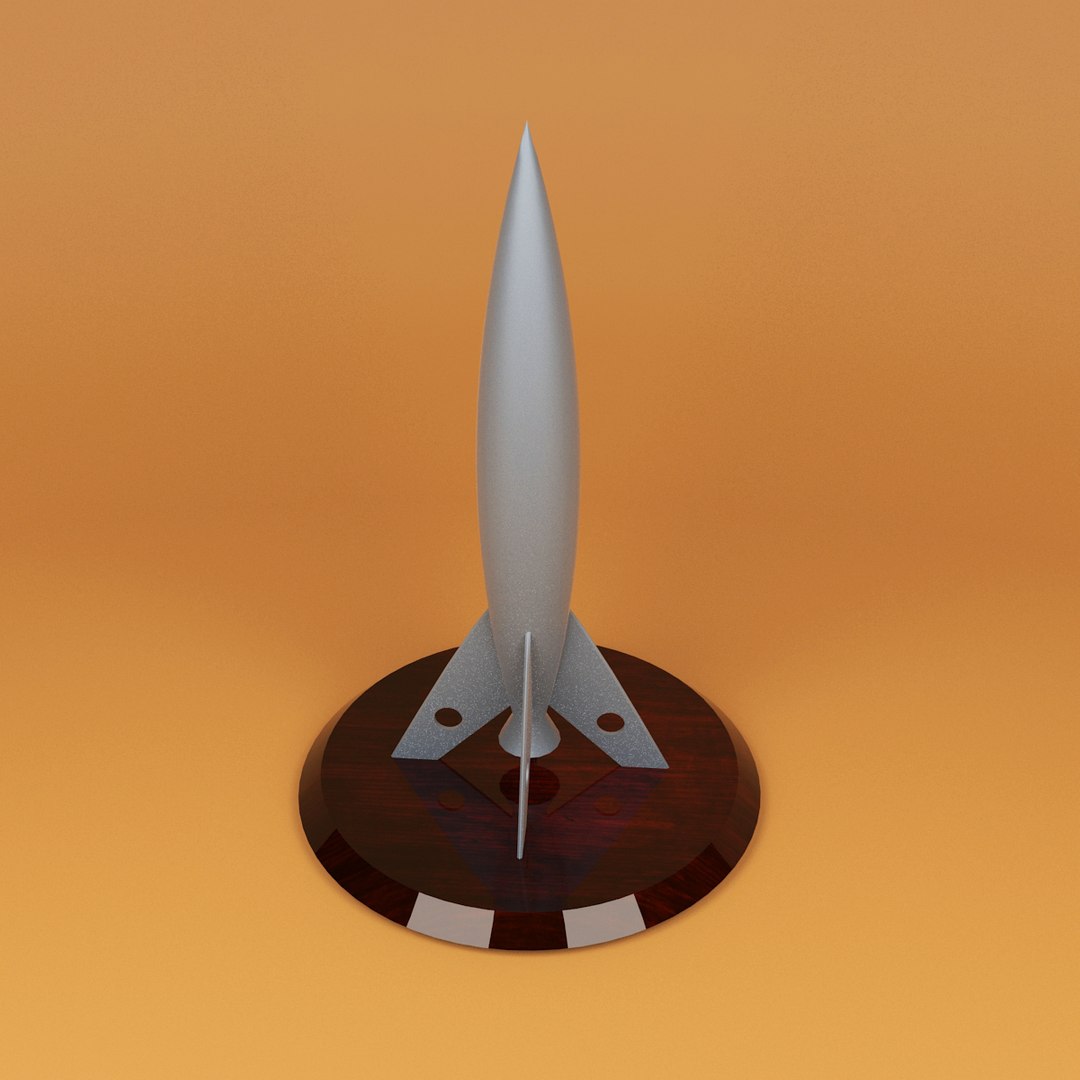 rocket wooden stand 3d max