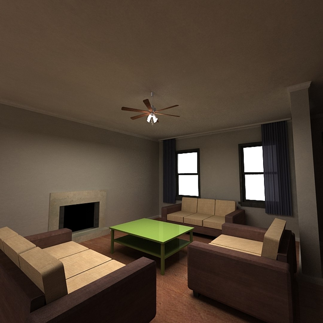 Downtown Building Interior 3d Max