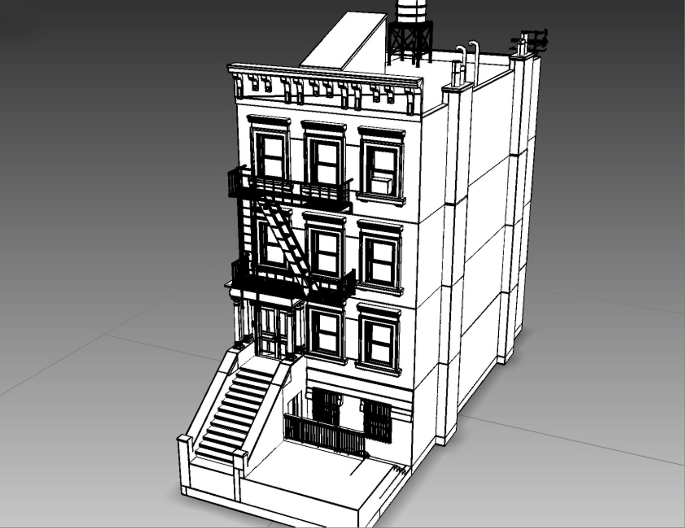 Downtown Building Interior 3d Max