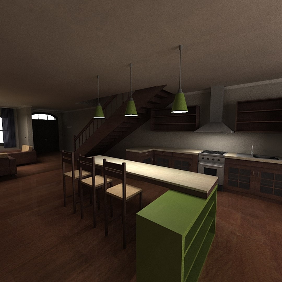 Downtown Building Interior 3d Max