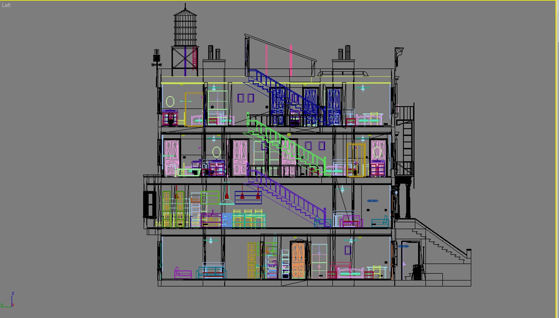 Downtown Building Interior 3d Max