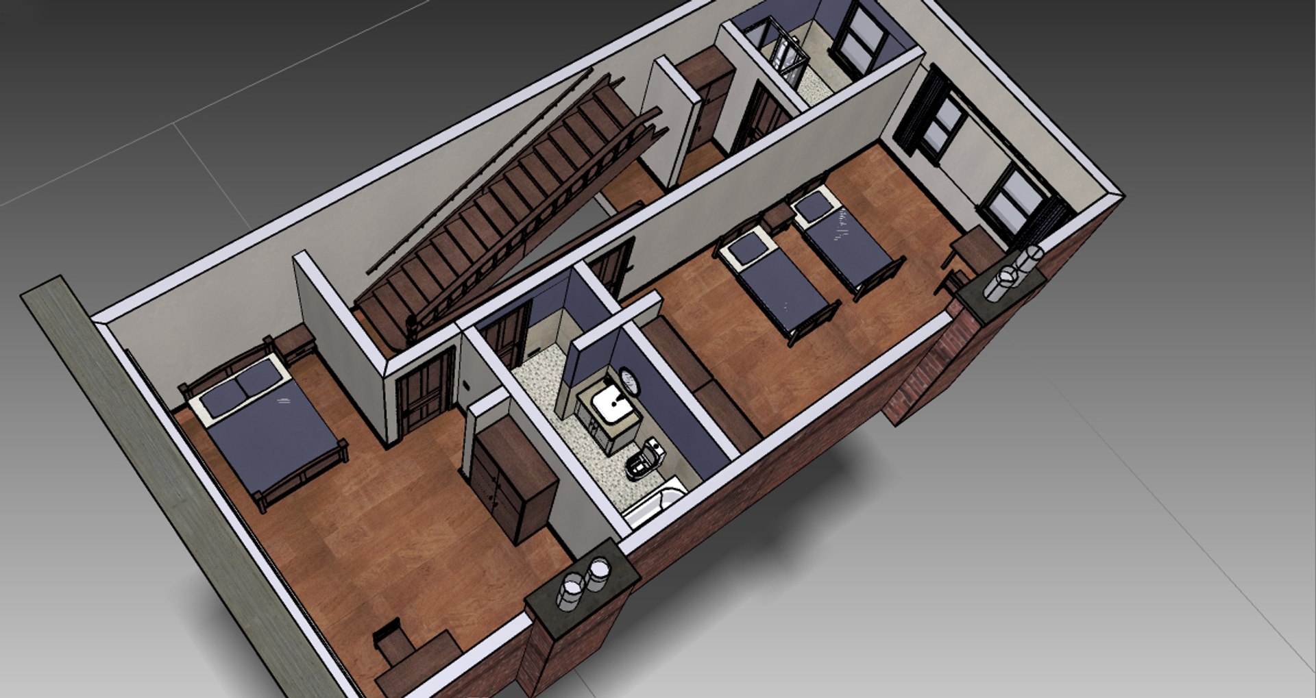 Downtown Building Interior 3d Max