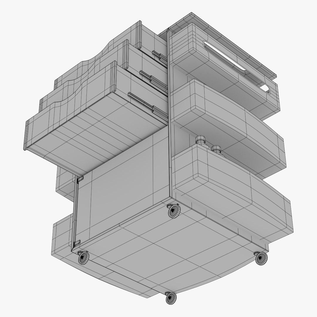 3d Model Medical Equipment Trolley