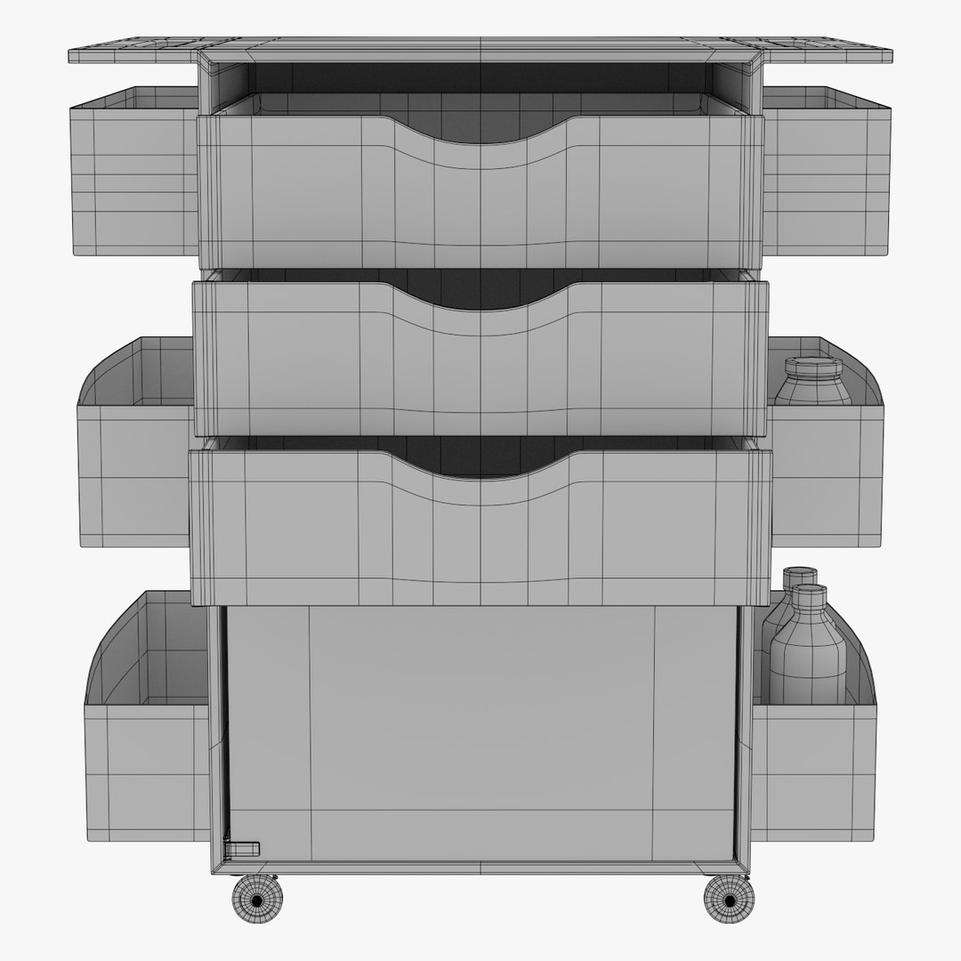 3d Model Medical Equipment Trolley