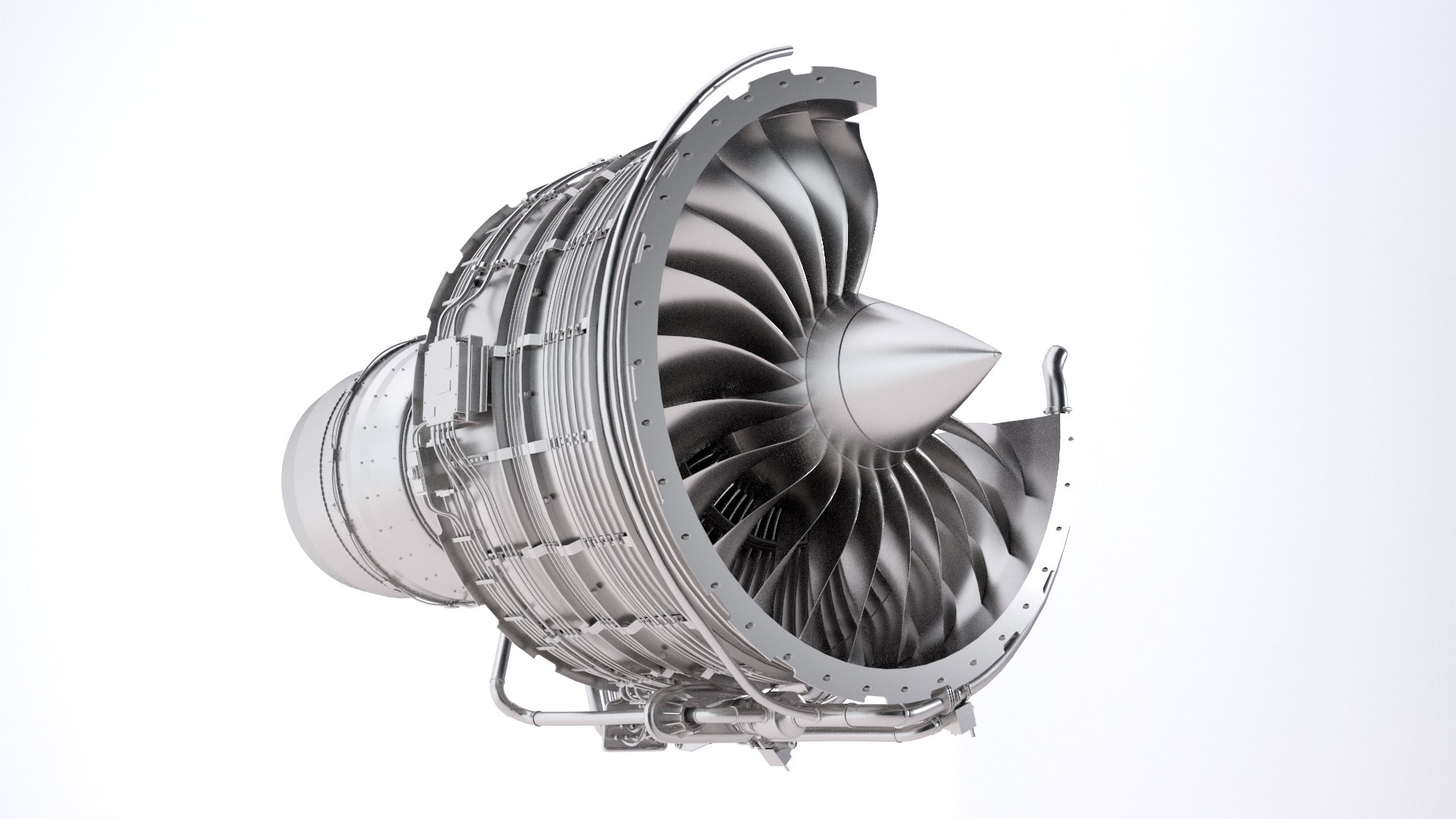 Jet Engine Cutaway 3D Model - TurboSquid 2095383