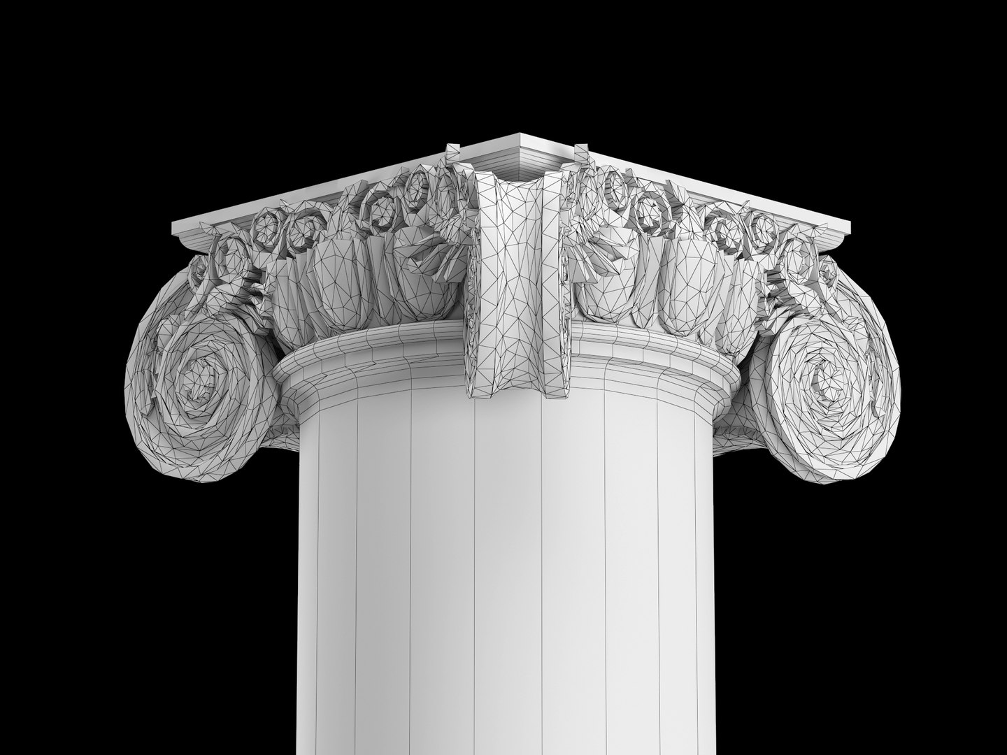 Angular Ionic Column 3d Model Turbosquid 1815361