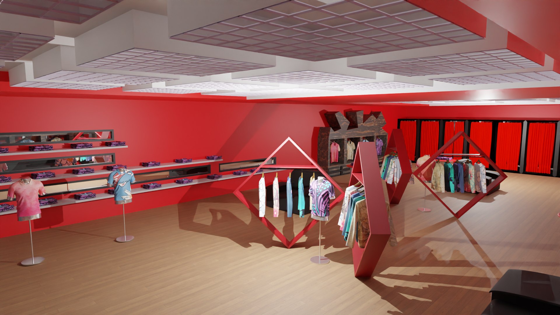3D Clothing Store Interior Model - TurboSquid 2157406