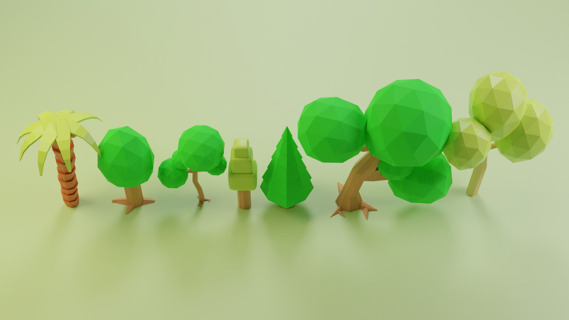 Low Poly Tree Model - TurboSquid 2127373