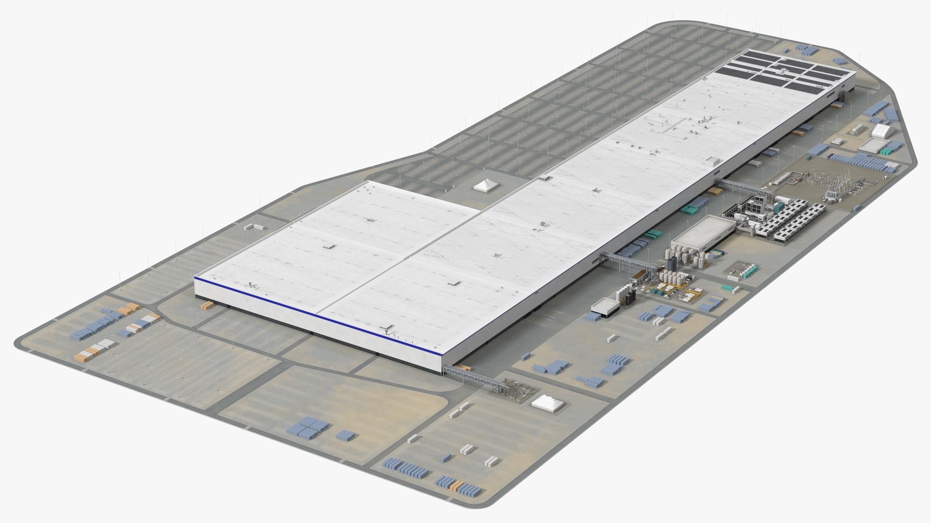 3D Huge Manufacturing Plant model - TurboSquid 1788365