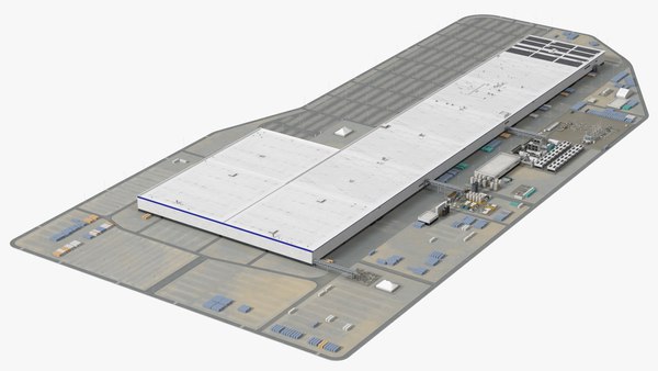 3D Huge Manufacturing Plant model - TurboSquid 1788365