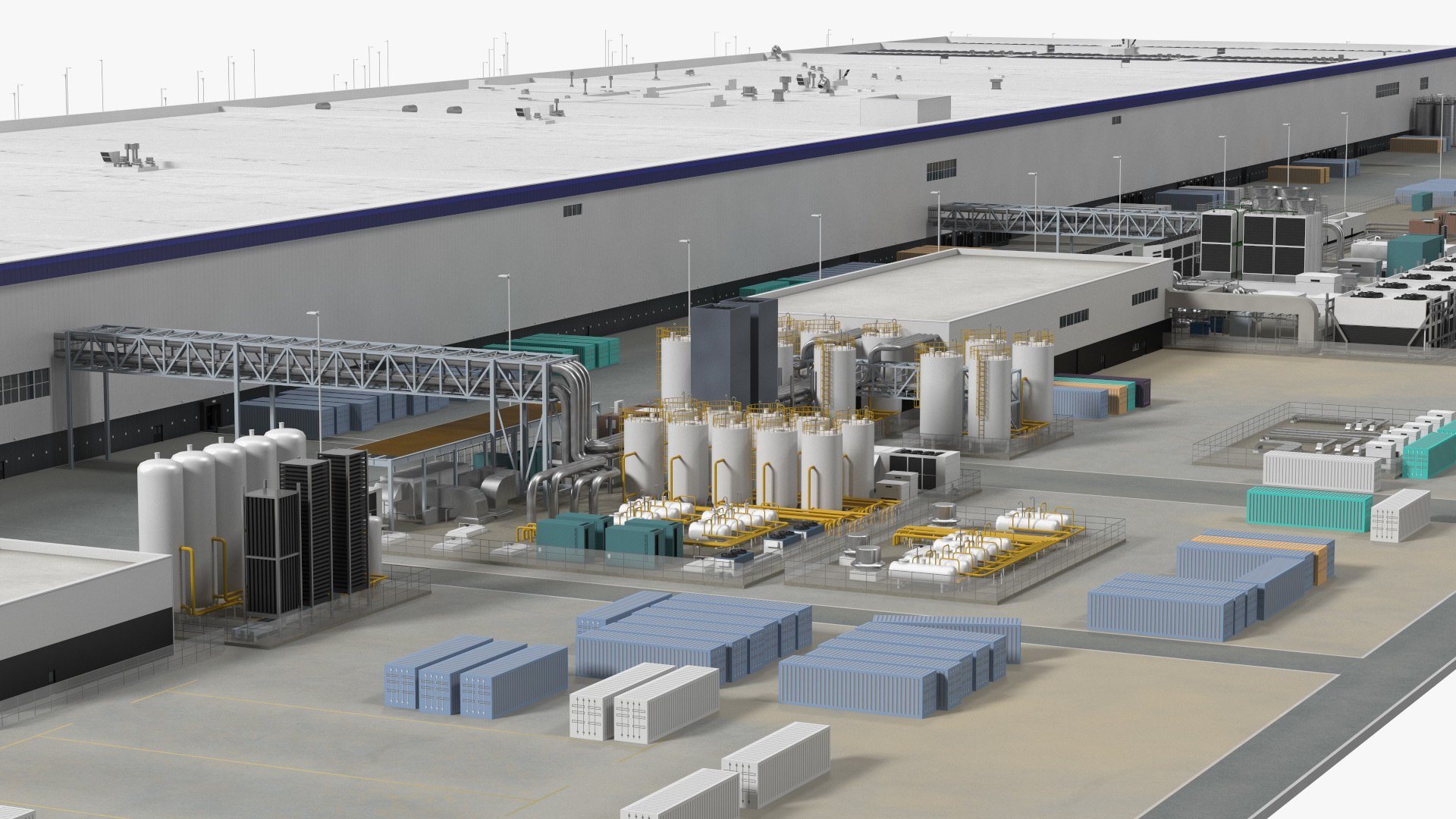 3D Huge Manufacturing Plant model - TurboSquid 1788365