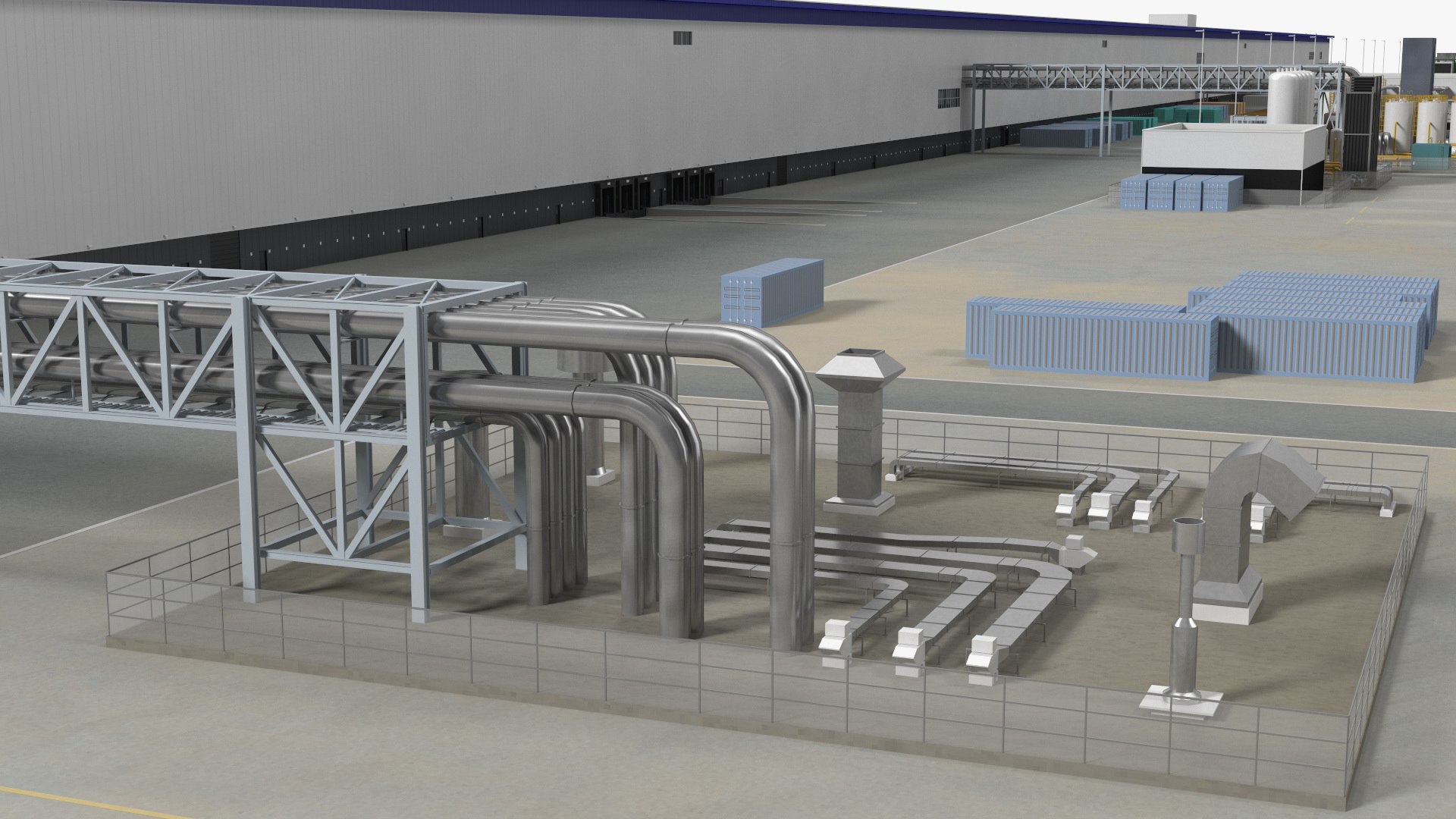 3D Huge Manufacturing Plant model - TurboSquid 1788365