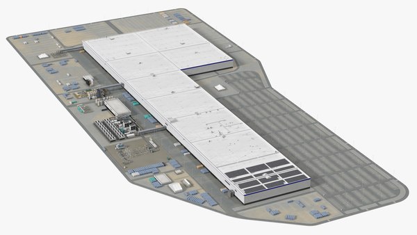 3D Huge Manufacturing Plant model - TurboSquid 1788365