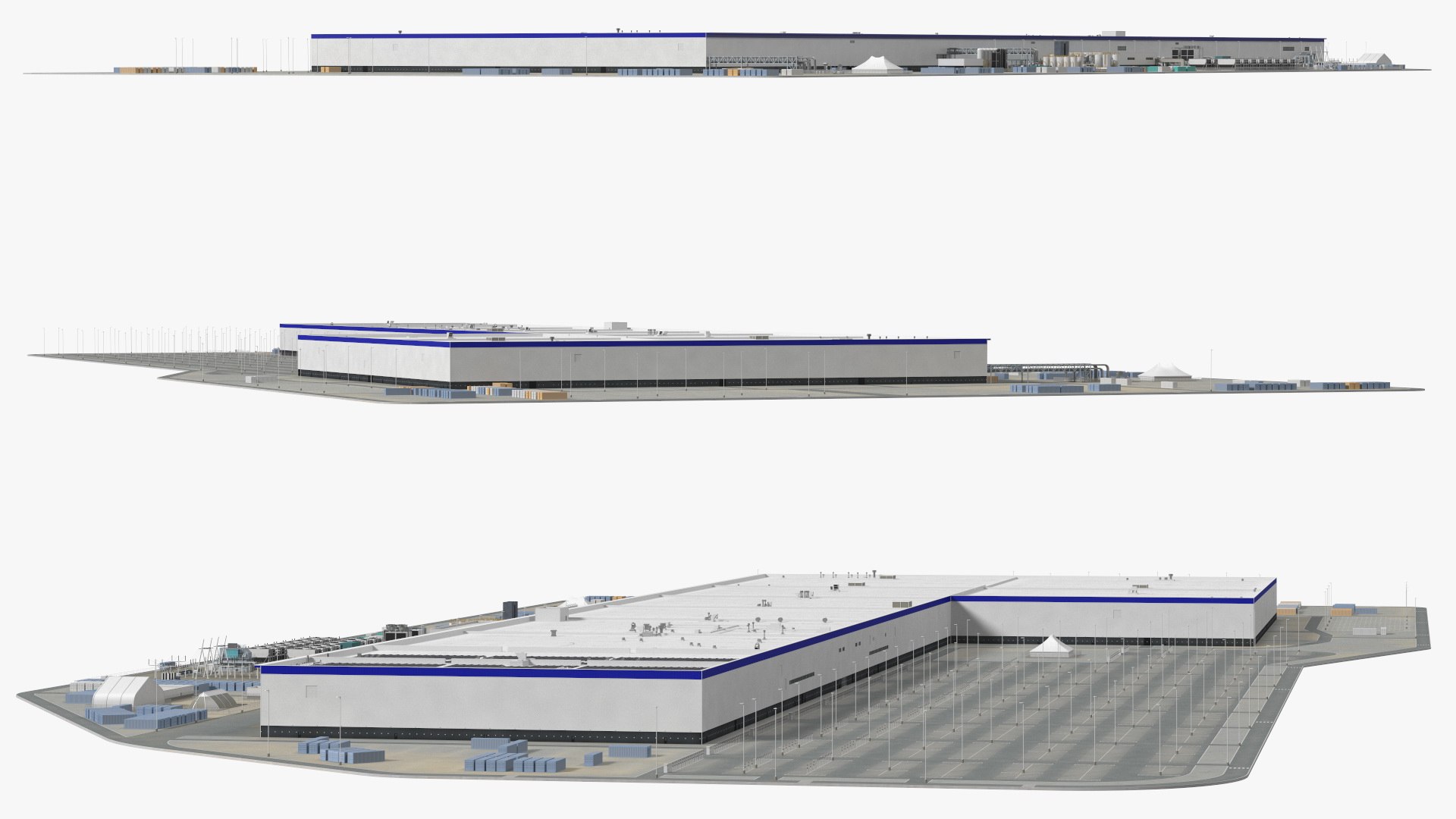 3D Huge Manufacturing Plant model - TurboSquid 1788365