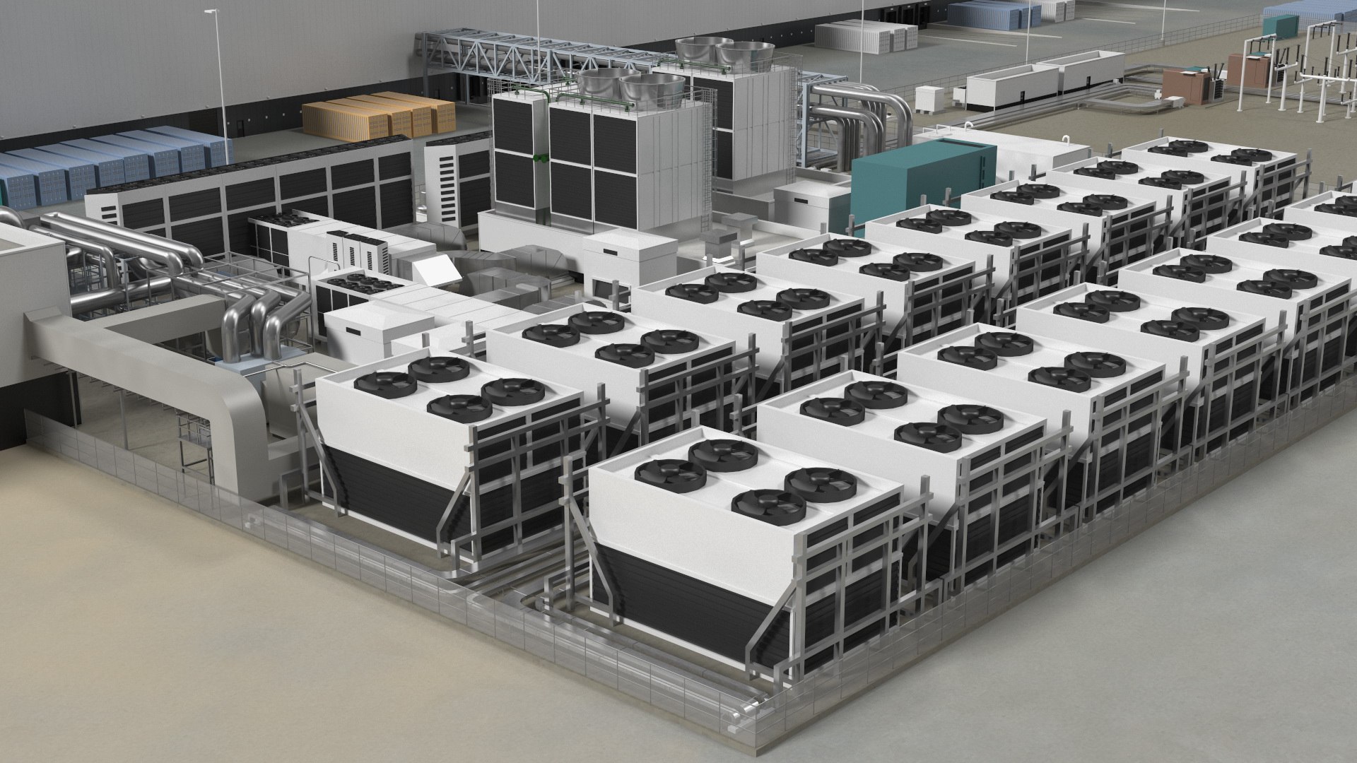 3D Huge Manufacturing Plant model - TurboSquid 1788365