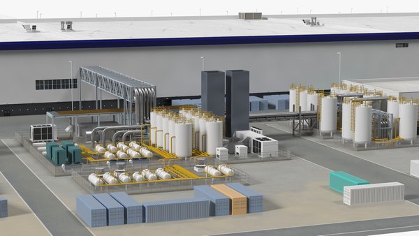 3D Huge Manufacturing Plant model - TurboSquid 1788365