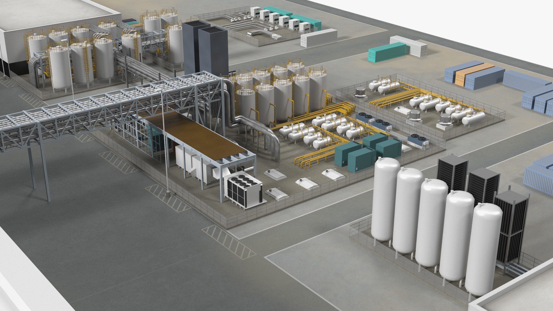 3D Huge Manufacturing Plant model - TurboSquid 1788365