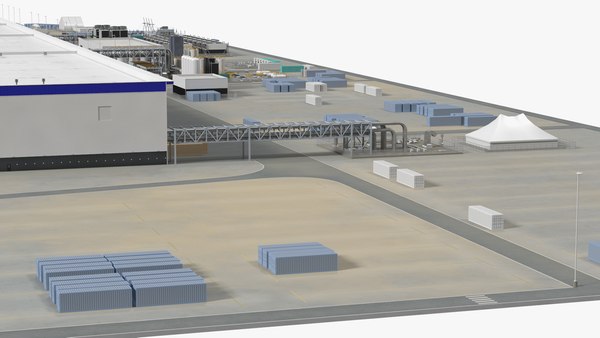 3D Huge Manufacturing Plant model - TurboSquid 1788365