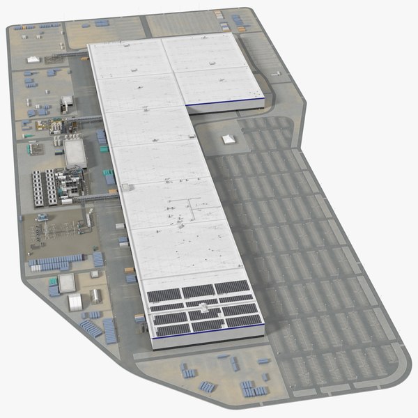 3D Huge Manufacturing Plant model - TurboSquid 1788365