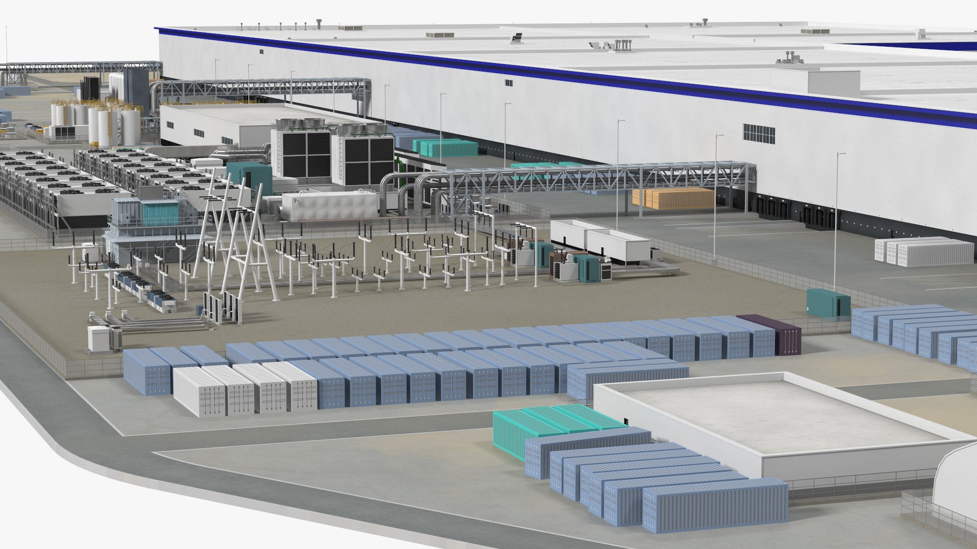 3D Huge Manufacturing Plant model - TurboSquid 1788365