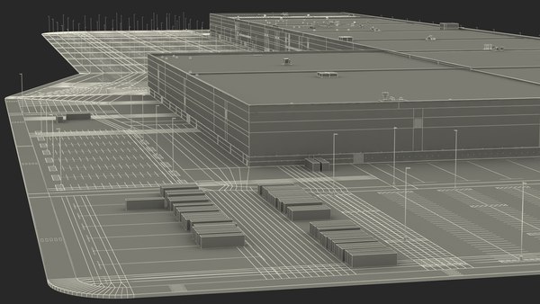 3D Huge Manufacturing Plant model - TurboSquid 1788365