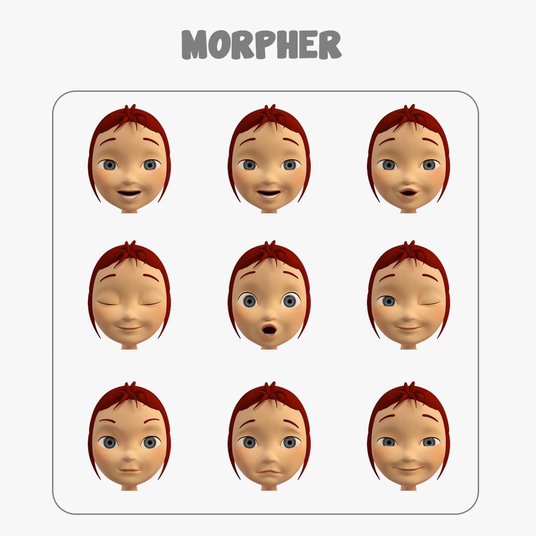 3d Ma Cartoon Character Girl