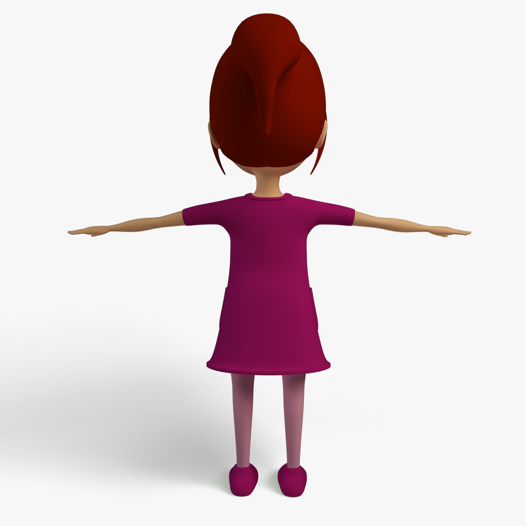 3d Ma Cartoon Character Girl