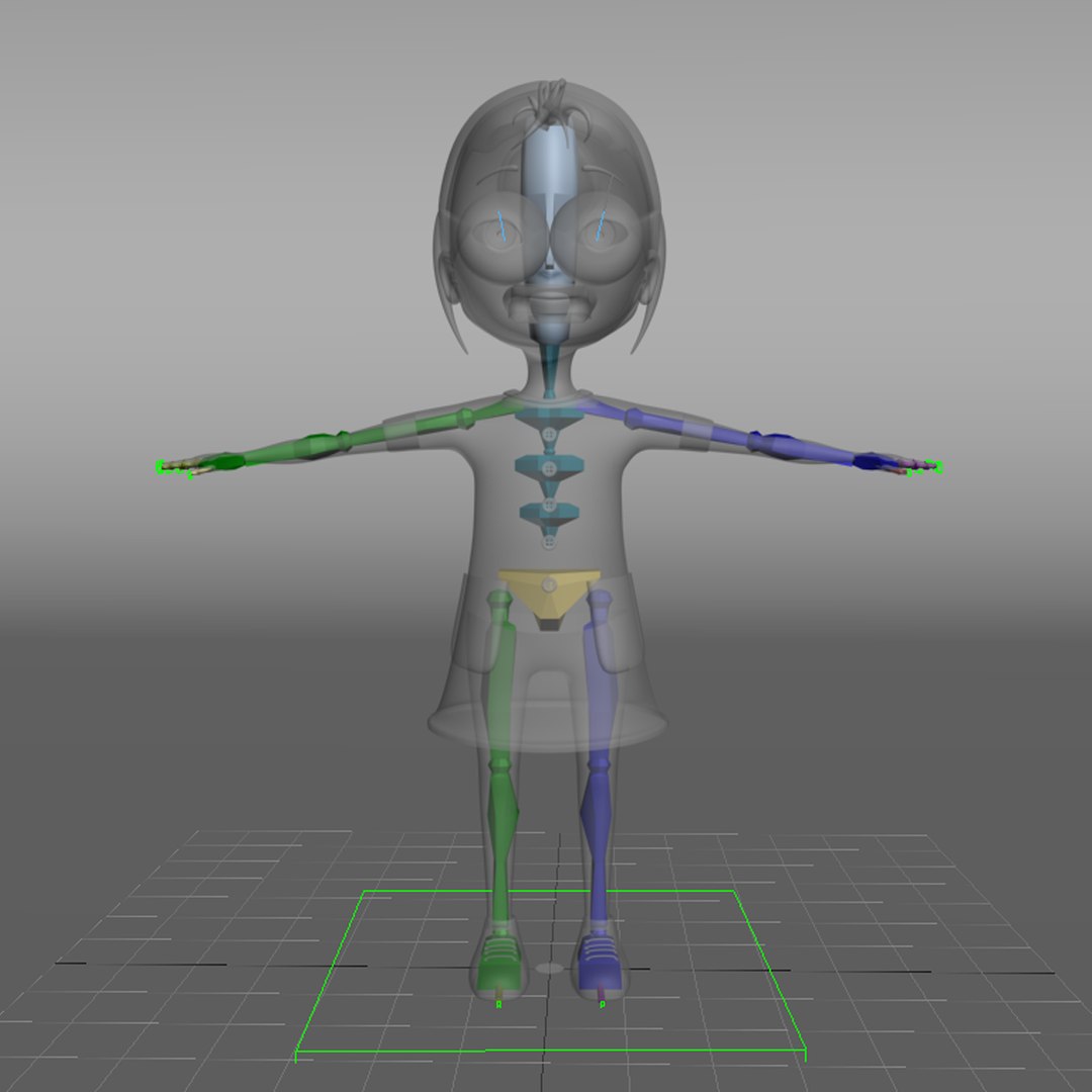 3d Ma Cartoon Character Girl