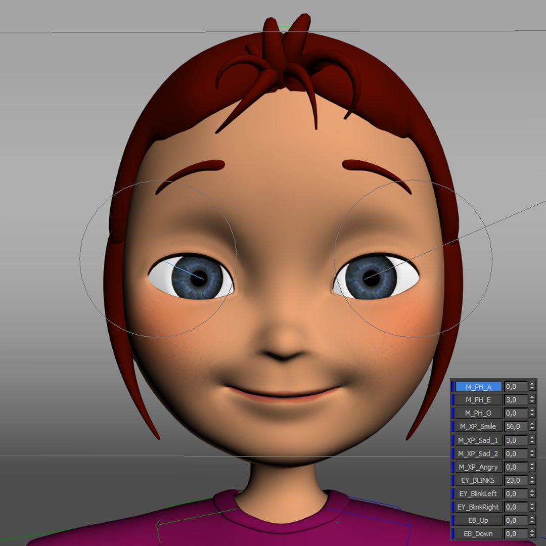 3d Ma Cartoon Character Girl