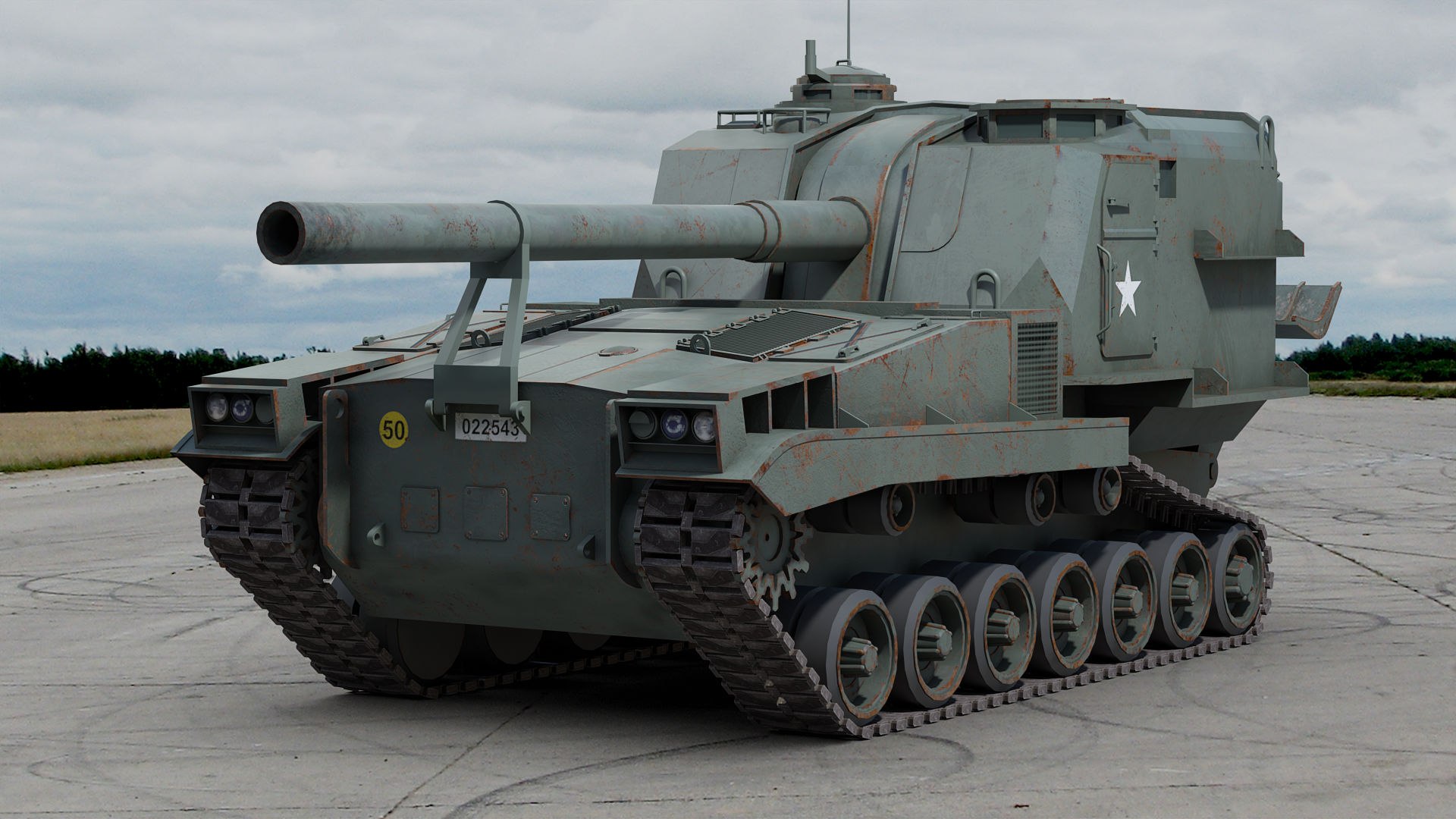 M 55 SPH 3D - TurboSquid 2322496