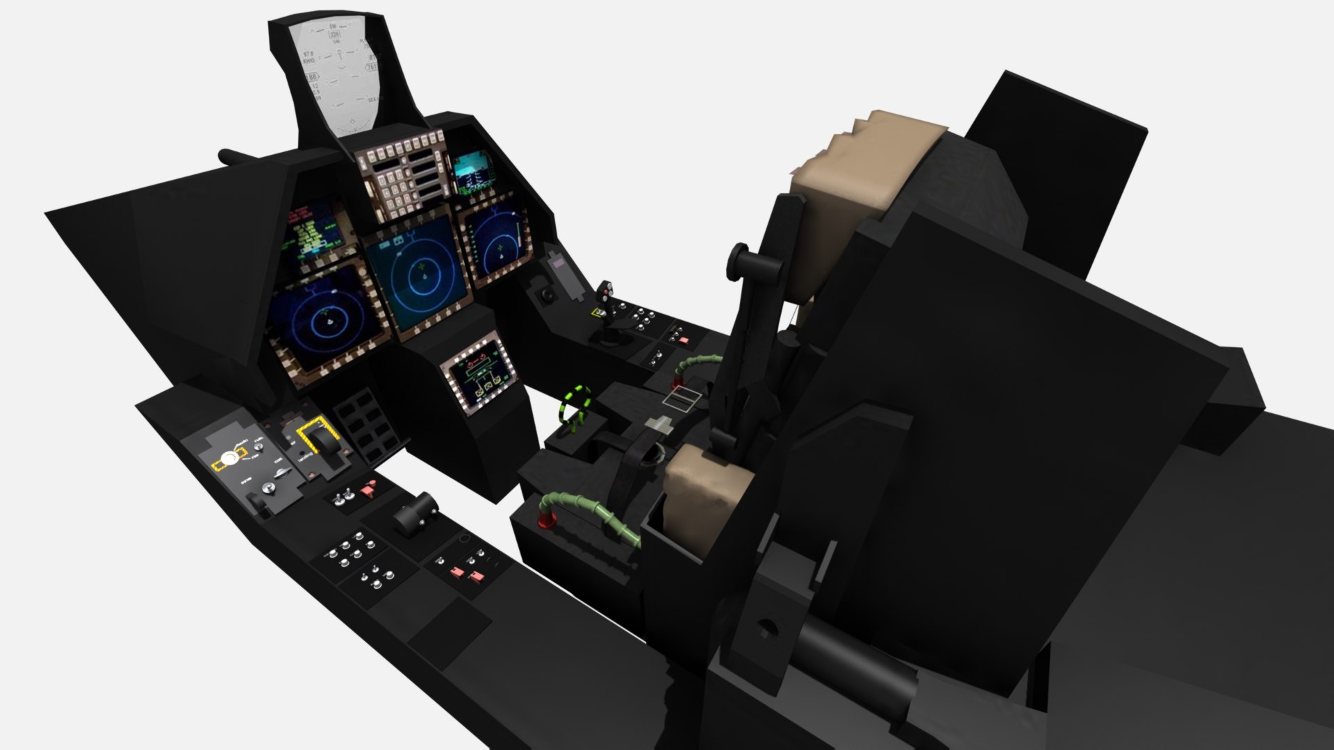 3D Model F22 Cockpit - TurboSquid 2227845