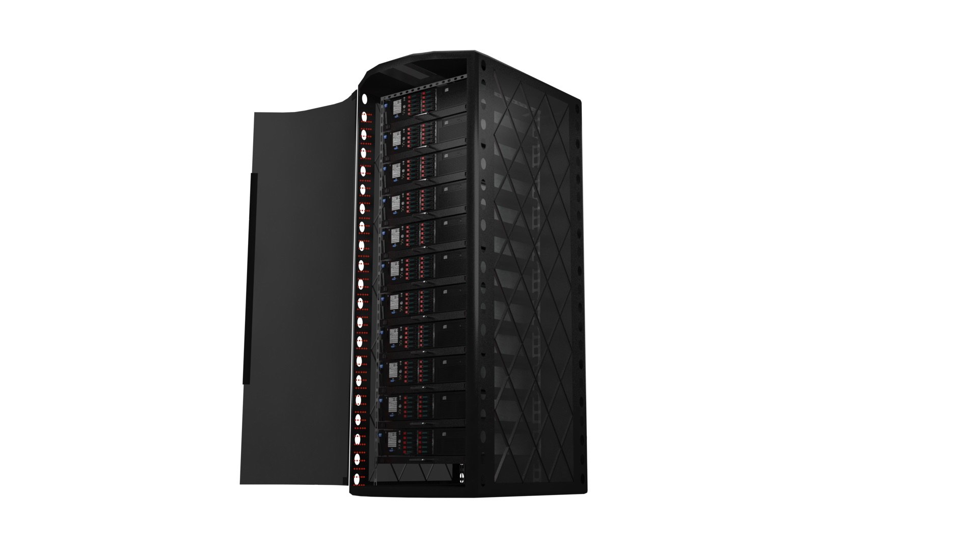 Server Rack Tower 3D Model - TurboSquid 1543450