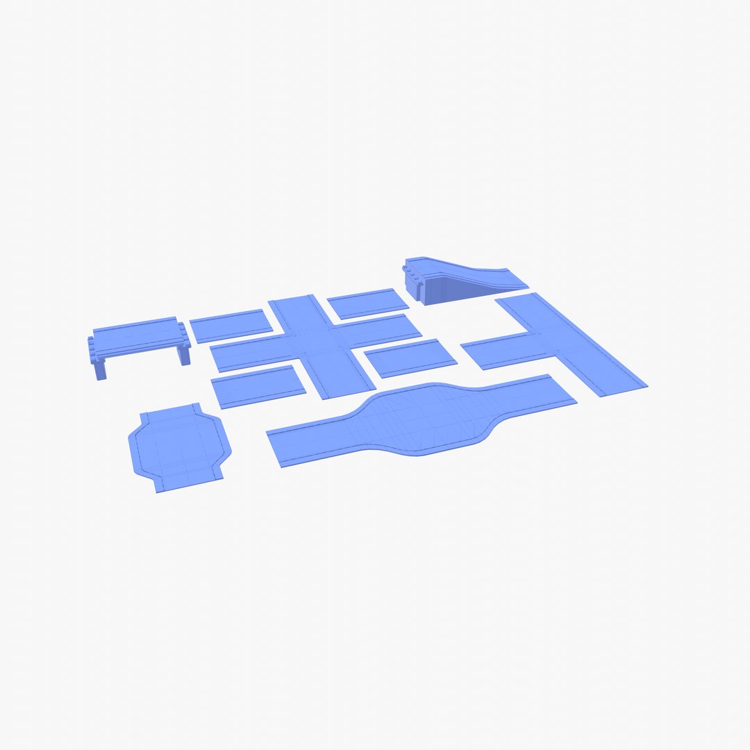 3D Connectable Road Segment Pack V1 Model - TurboSquid 2261537