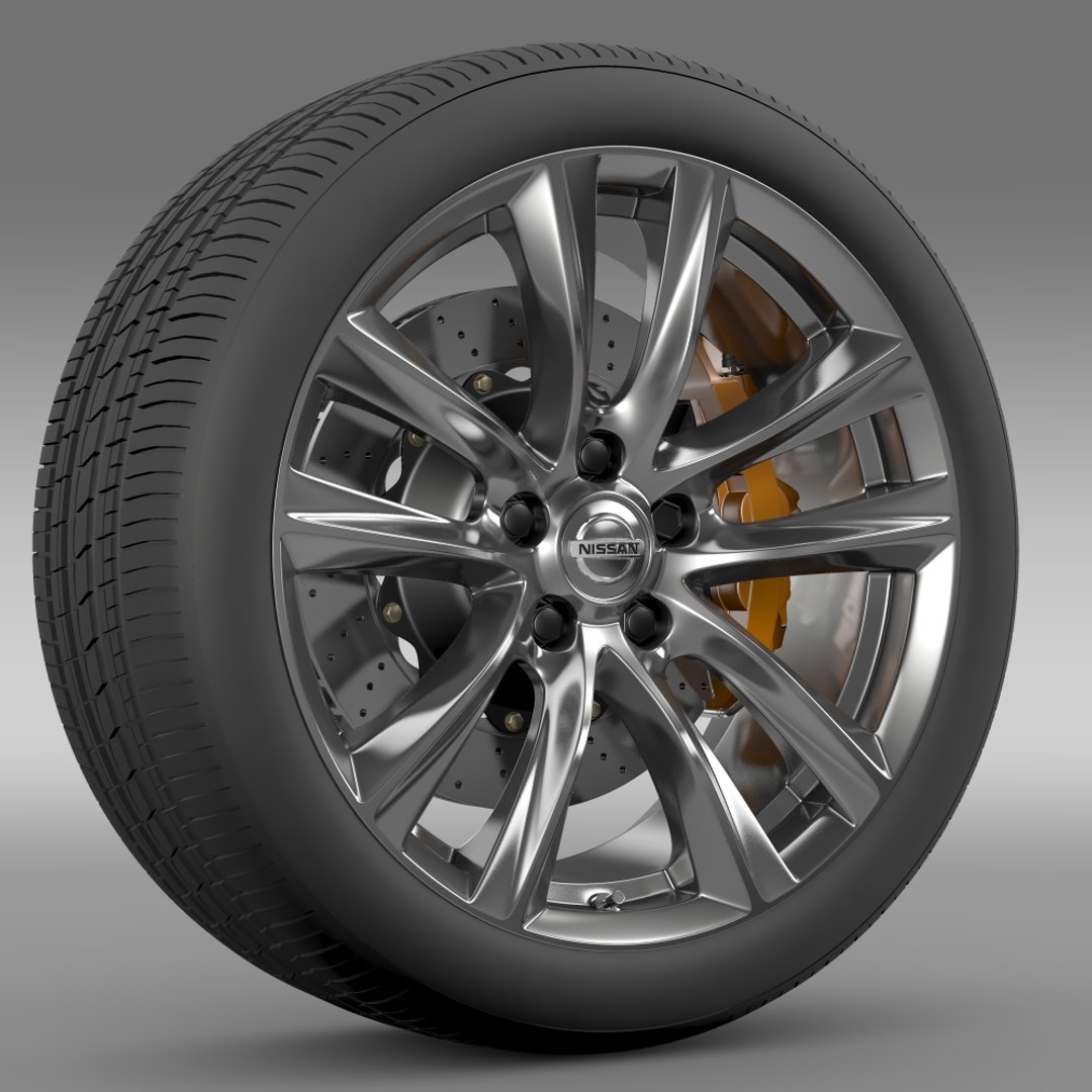 3d Model Nissan Fuga Hybrid Wheel