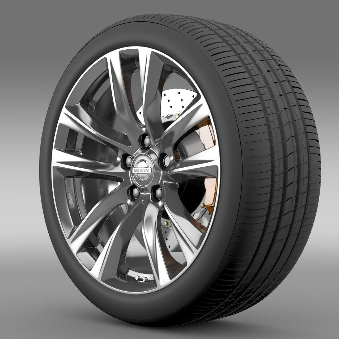3d Model Nissan Fuga Hybrid Wheel