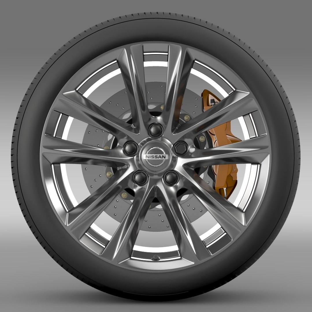 3d Model Nissan Fuga Hybrid Wheel